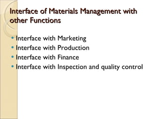 Materials management –objective, scope & function (2) | PPT