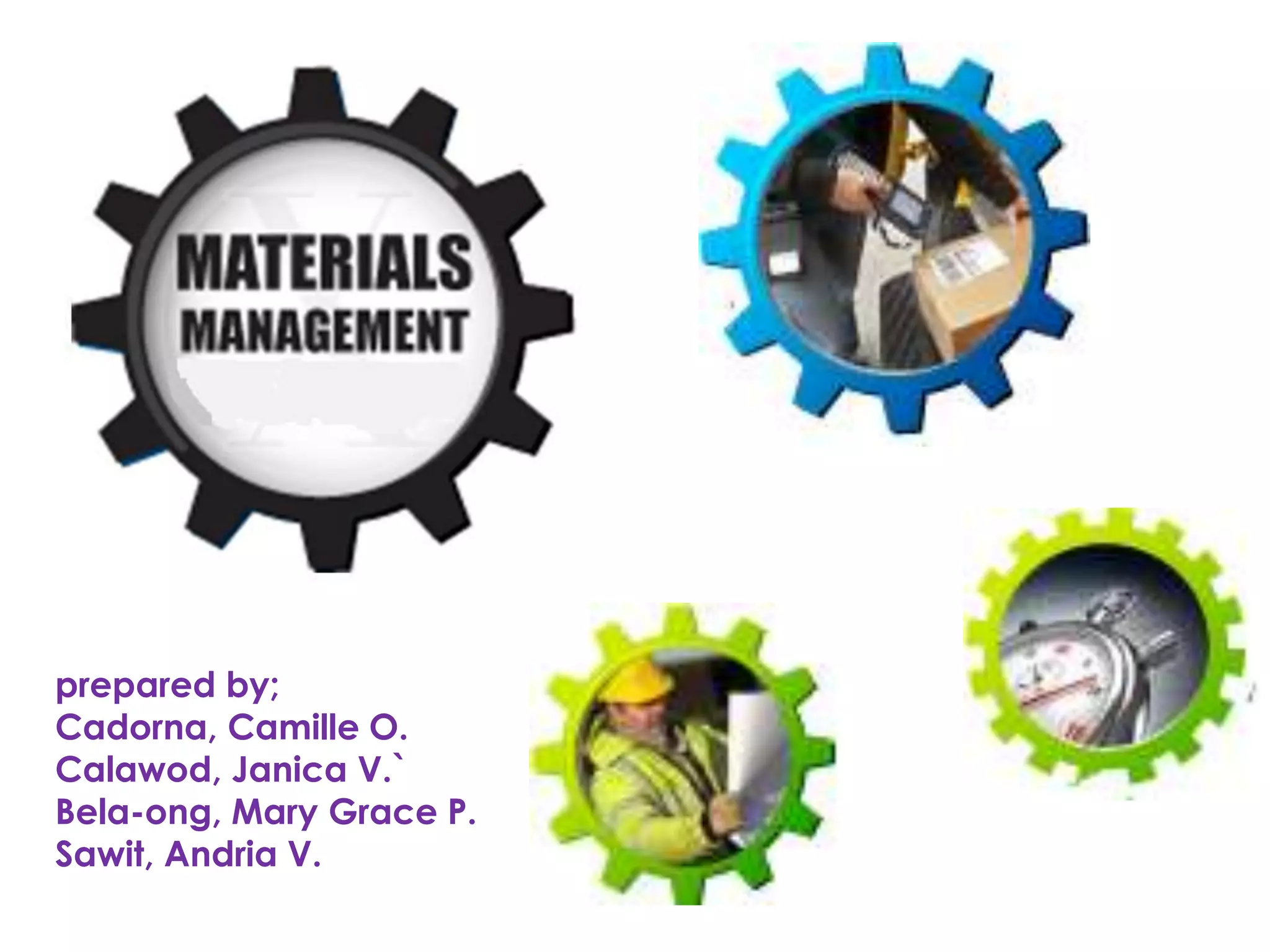 Materials management ppt | PPTX
