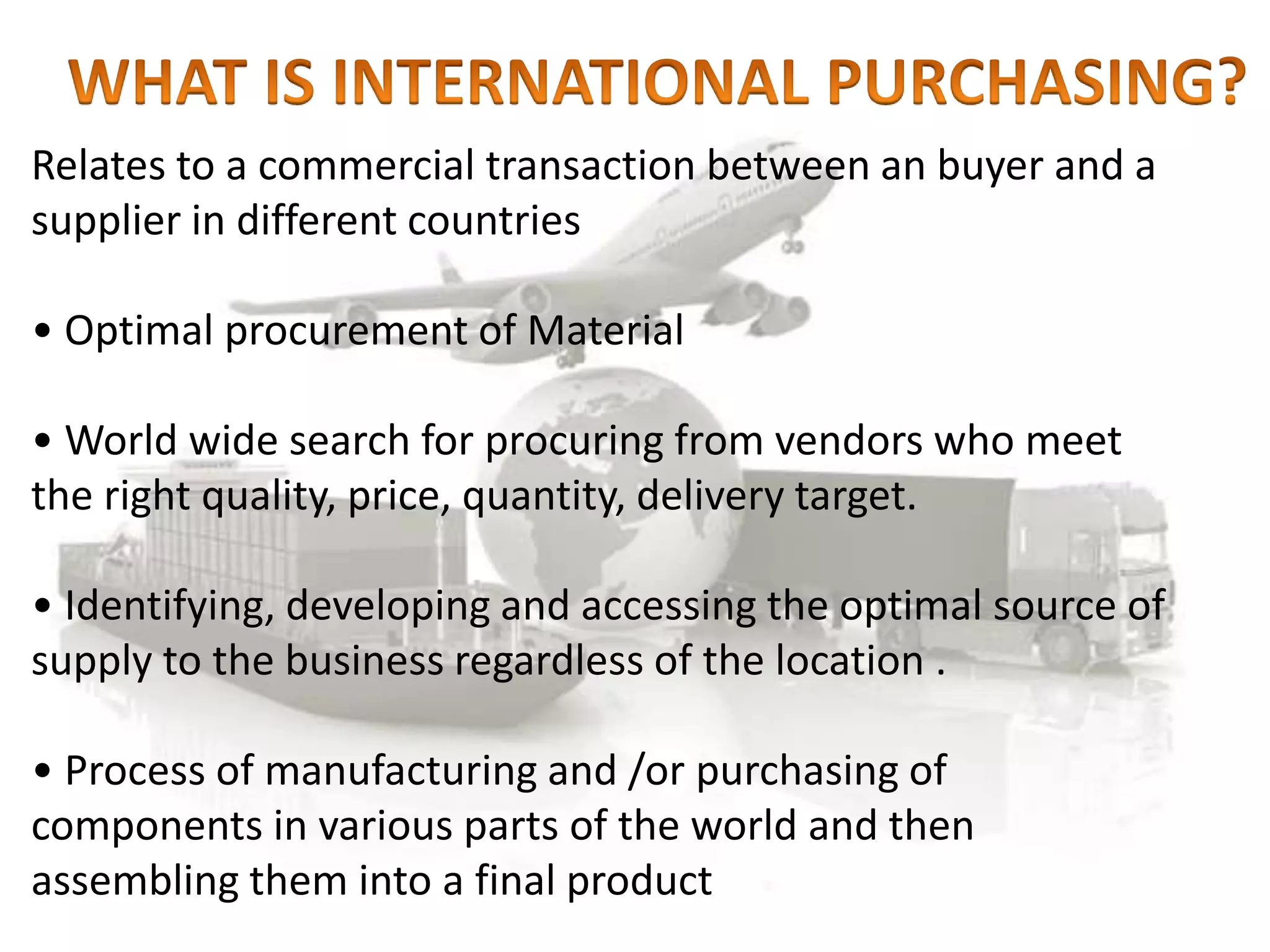 Materials management International buying | PPT