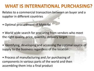 Materials management International buying | PPTX | Mergers and ...