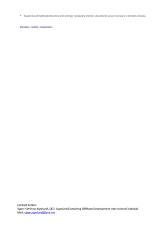 Materials man job spec | DOCX