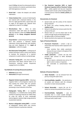 Materials notes | PDF