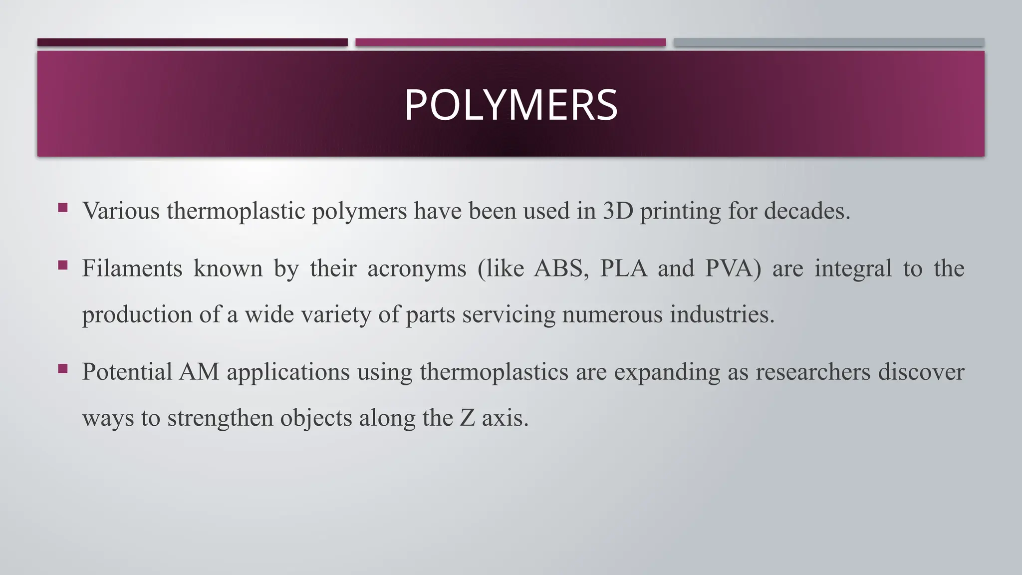 MATERIALS OF Additive Manufacturing TECHNOLOGY (1).pptx | Chemistry ...