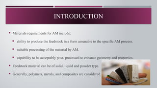 MATERIALS OF Additive Manufacturing TECHNOLOGY (1).pptx | Chemistry ...