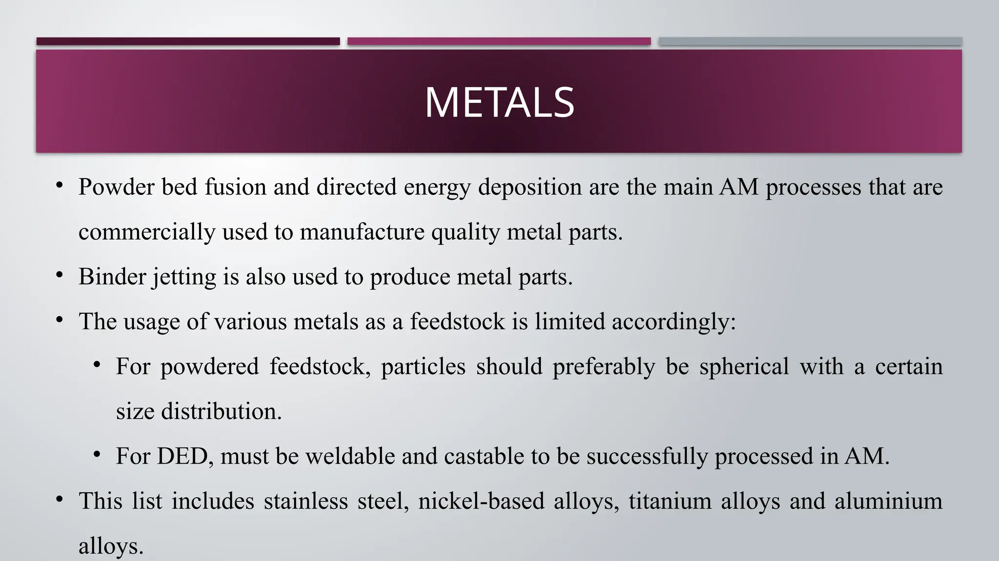 MATERIALS OF Additive Manufacturing TECHNOLOGY (1).pptx