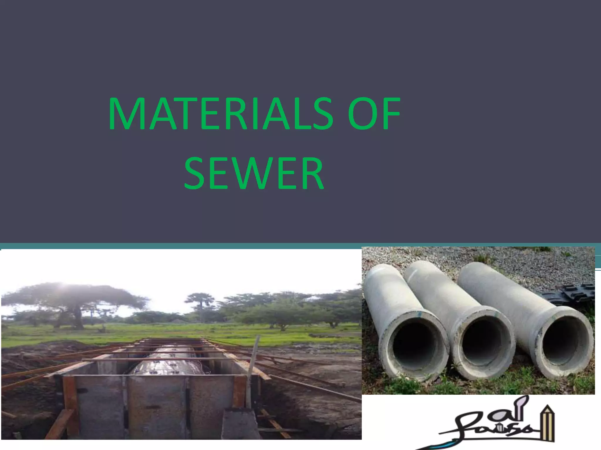 Materials of sewer | PPT