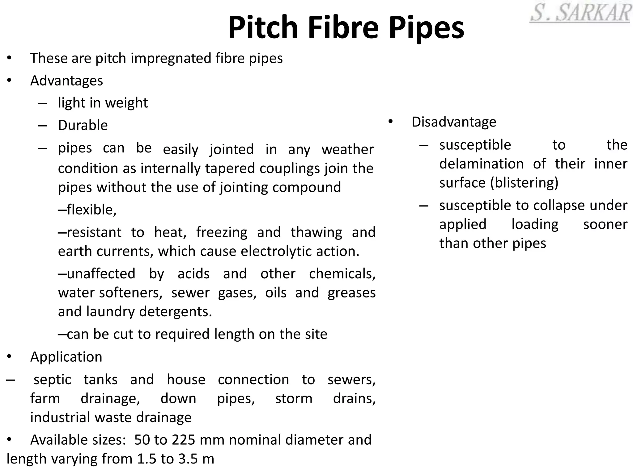 Materials of sewer | PPT