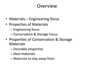 Materials Of Storage | PPT