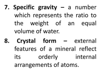 Materials of the Earth | PPTX | Chemistry | Science