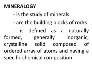 Materials of the Earth | PPTX | Chemistry | Science