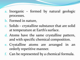 Materials of the earth | PPTX
