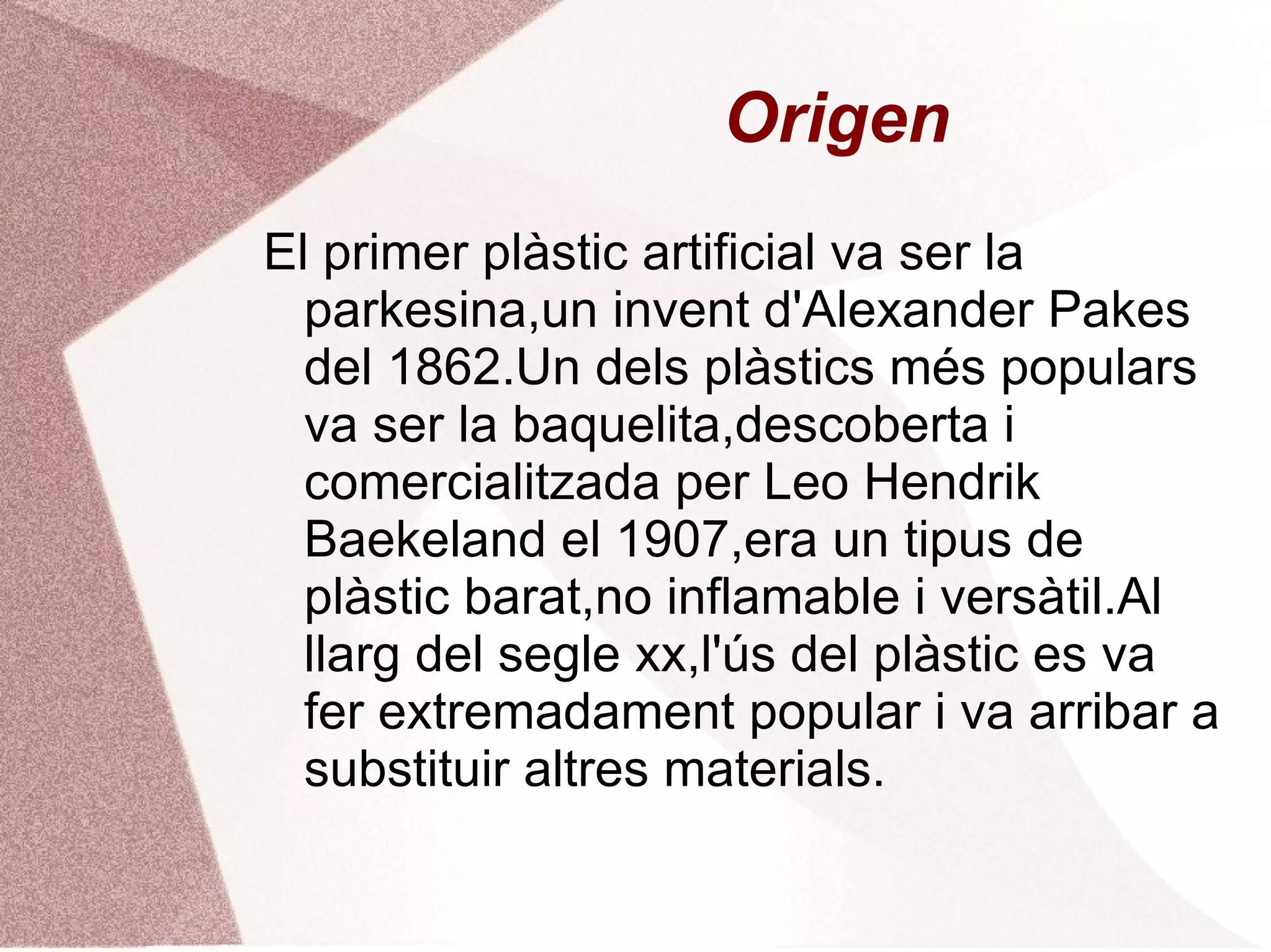 Materials plàstics | PPT