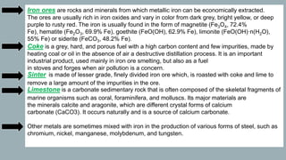 Raw Material for Iron Making | PPT