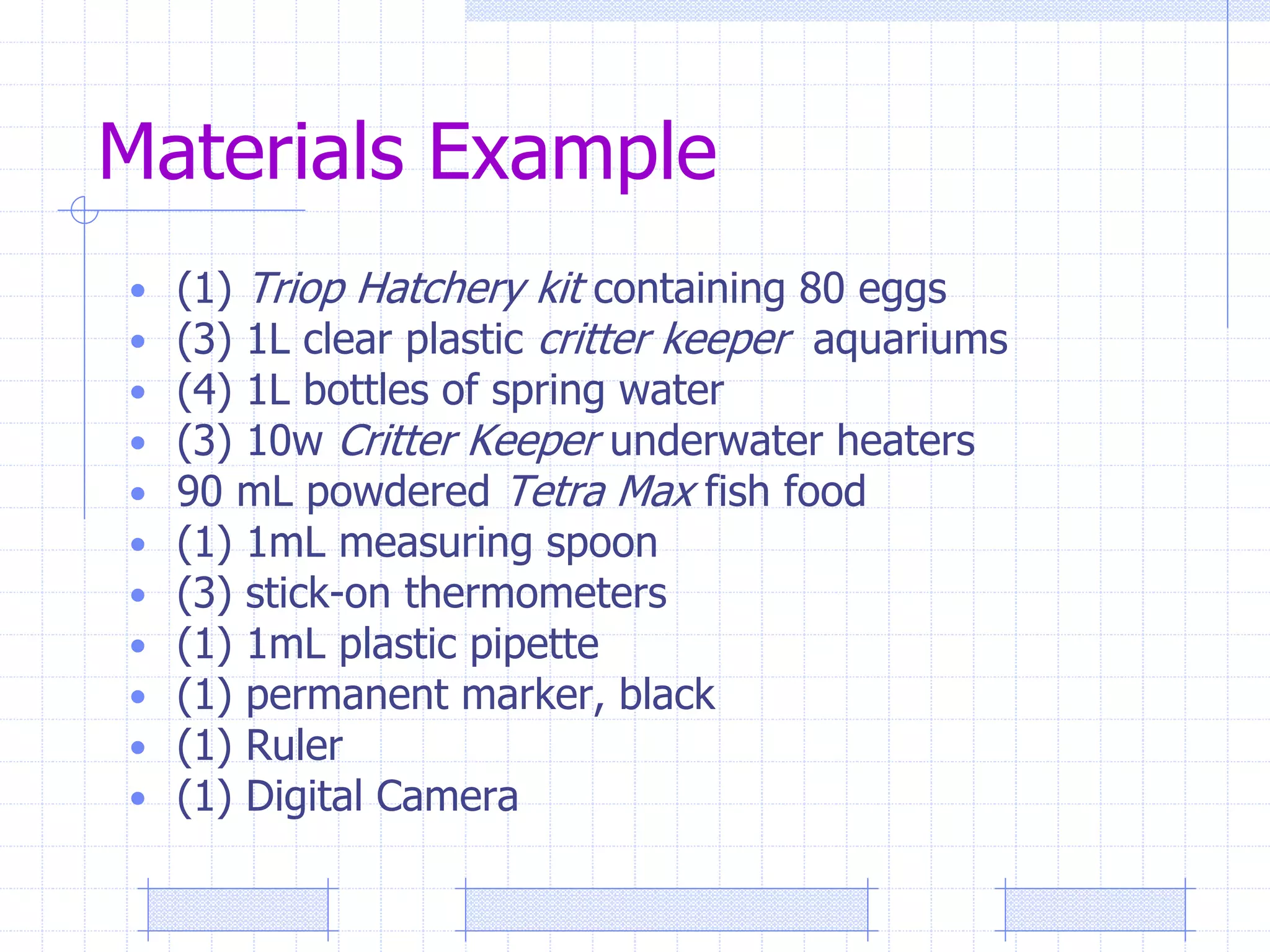 Materials & procedures | PPT