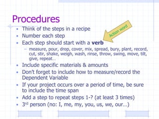 Materials & procedures | PPT