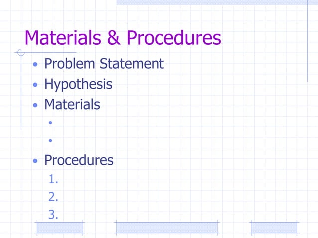 Materials & procedures | PPT