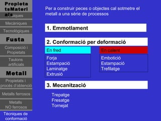 Materials propietats fusta-metall | PPT
