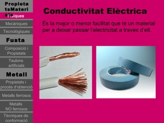 Materials propietats fusta-metall | PPT