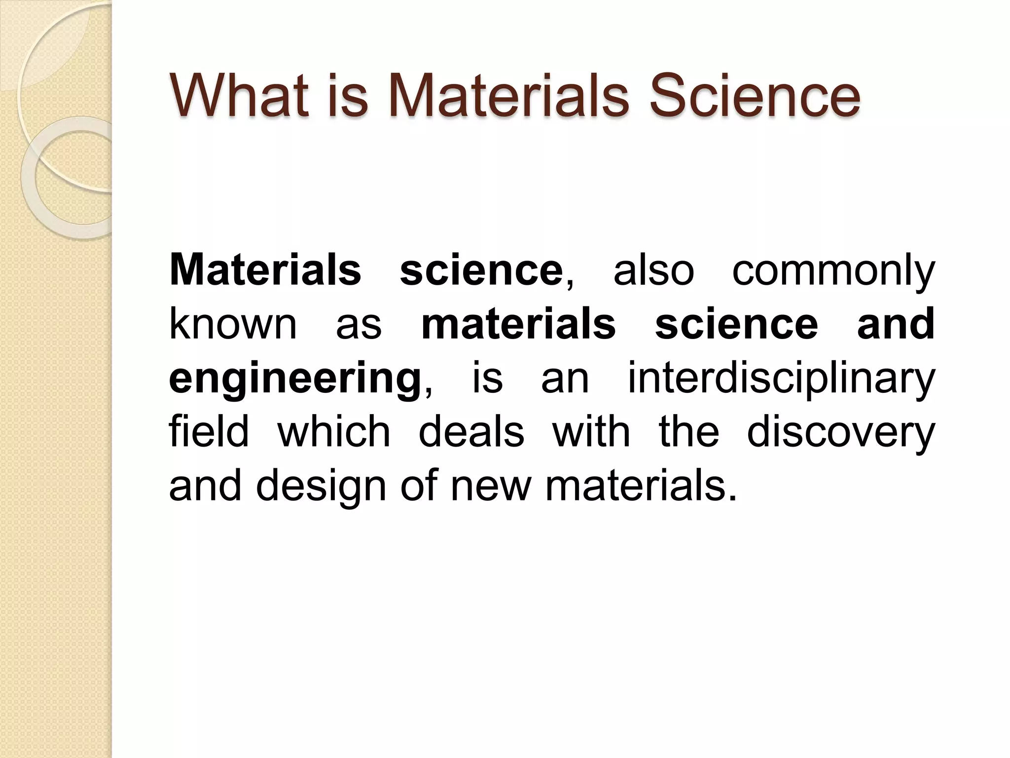 Materials science & engineering | PPT