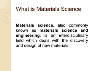 Materials science & engineering | PPT