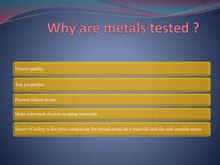 Materials testing | PPTX | Physics | Science