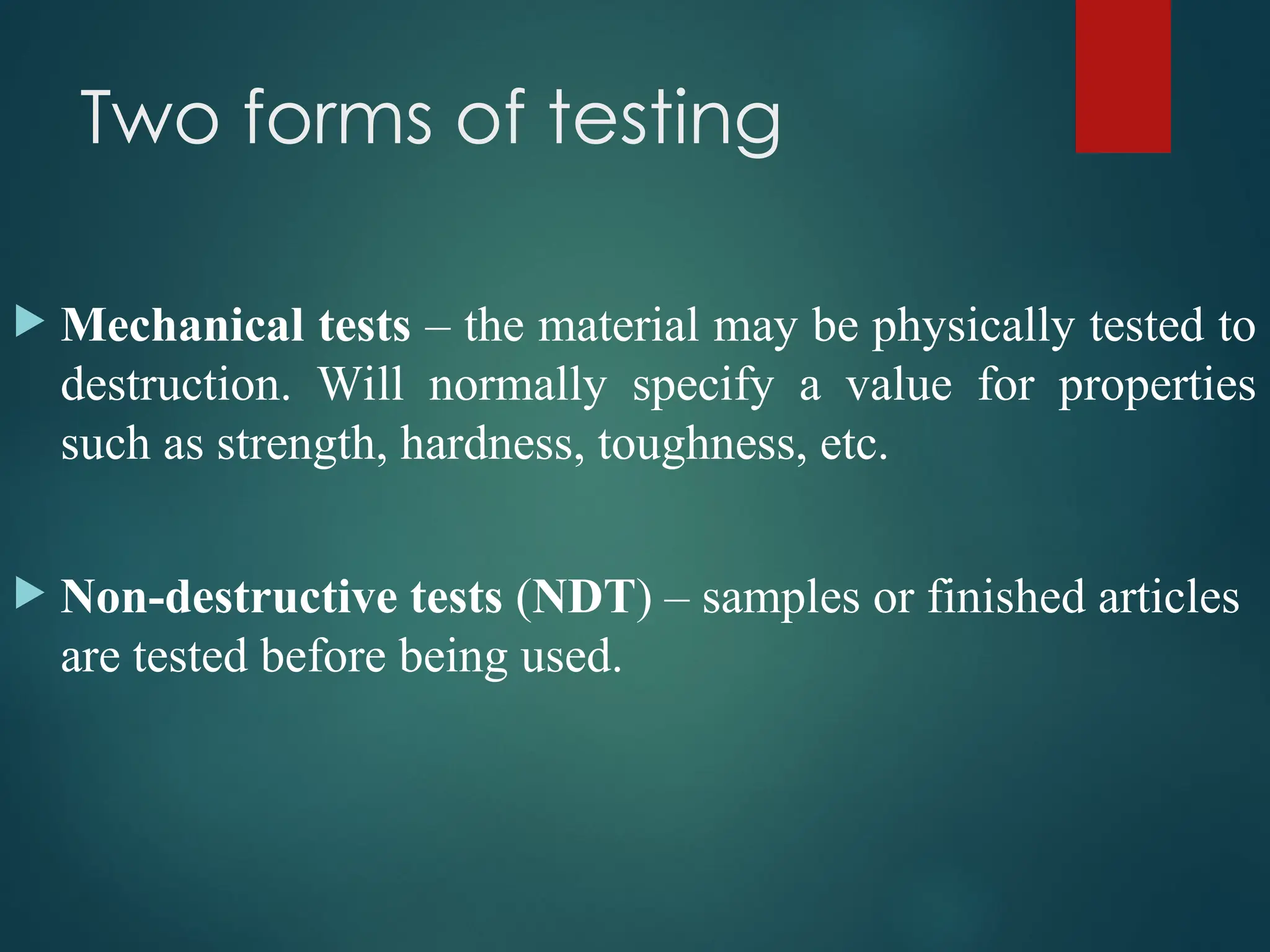 Materials Testing Aeronautical By Dr Prathik | PPT