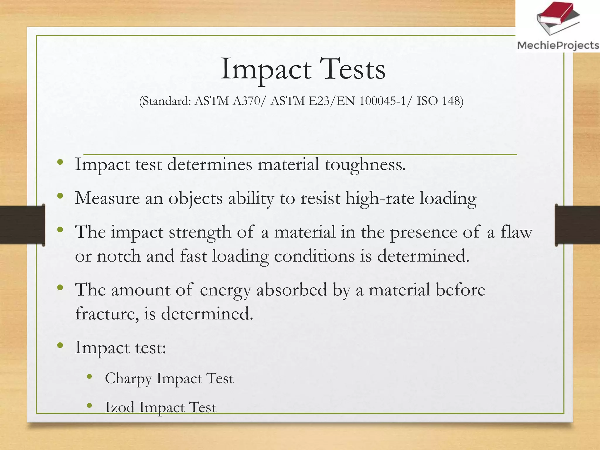 Mechanical Testing of Materials | PPSX