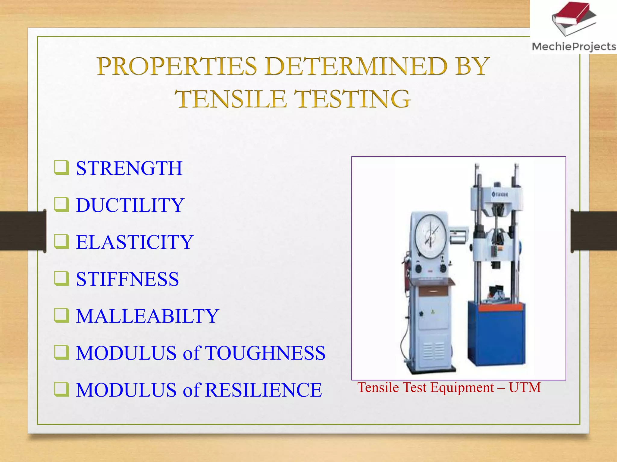 Mechanical Testing of Materials | PPSX