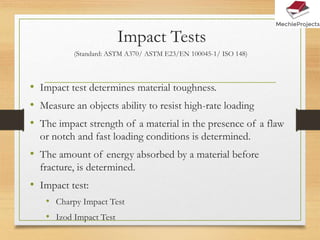 Mechanical Testing of Materials | PPSX