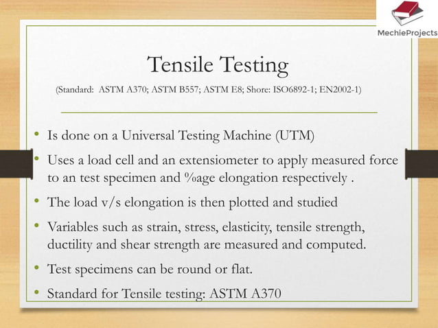 Mechanical Testing of Materials | PPSX
