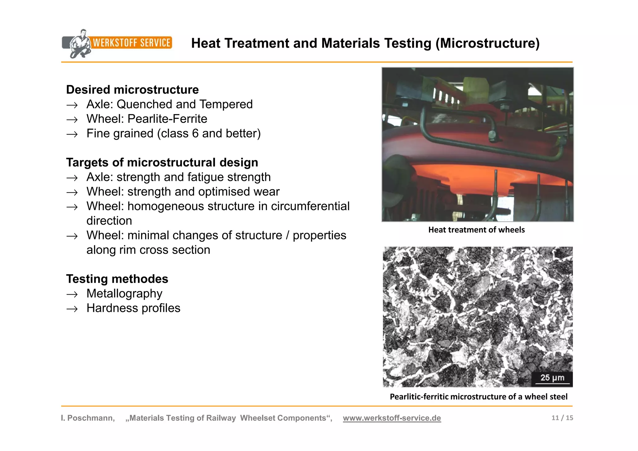 Materials testing of railway wheelset components | PDF