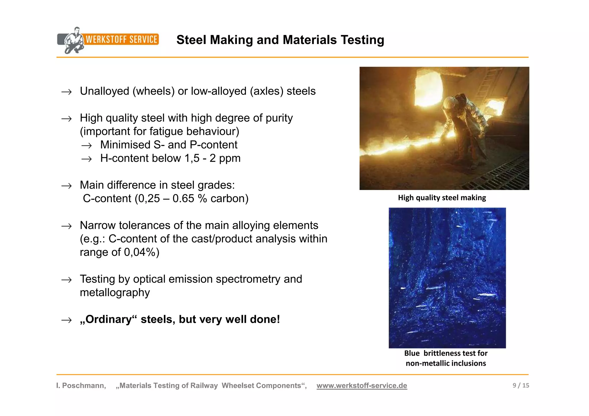 Materials testing of railway wheelset components | PDF