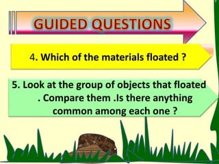 Materials that float and sink | PPTX