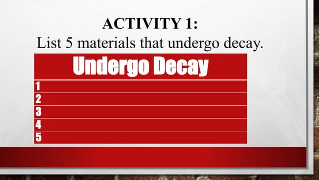 Materials That Undergo Decay.pptx