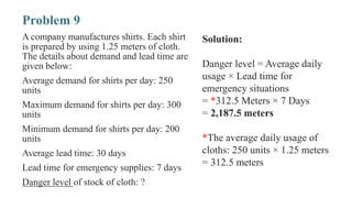 Material(stock levels) 1 | PPTX