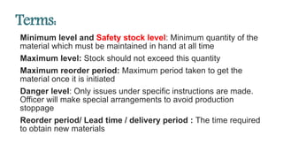 Material(stock levels) 1 | PPTX