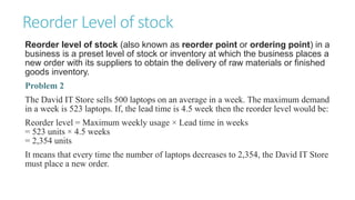 Material(stock levels) 1 | PPTX