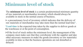 Material(stock levels) 1 | PPTX