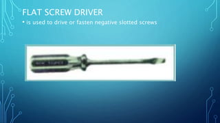 Materials, tools, equipment and testing devices | PPTX