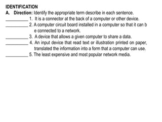 Materials, Tools, Equipment and Testing Devices | PPTX