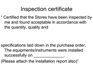 Material store & receipts | PPT
