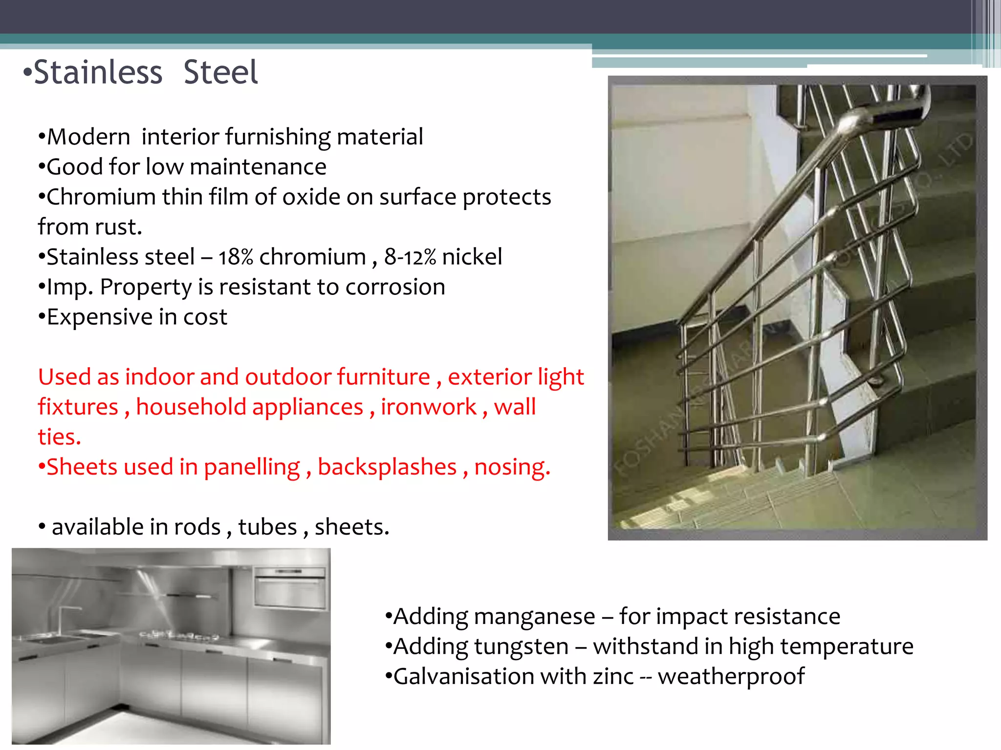 List of Interior Material and Surfaces | PPTX