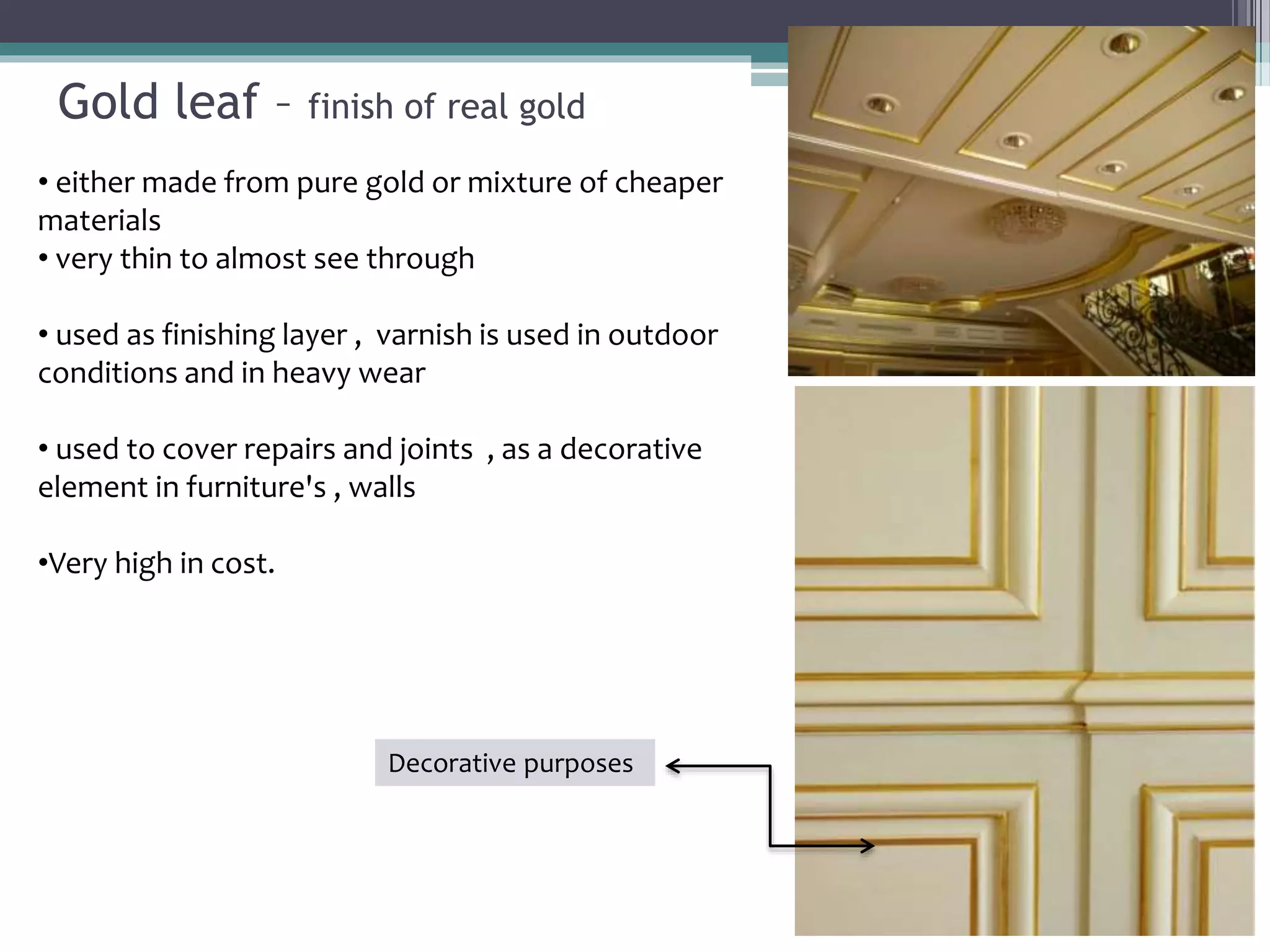 List of Interior Material and Surfaces | PPTX