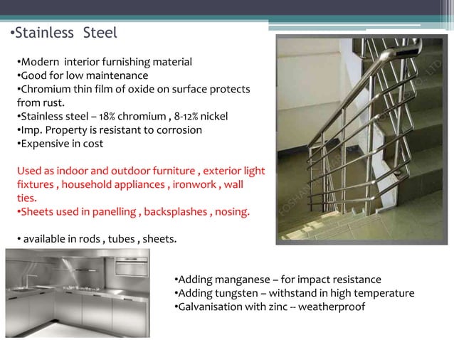 List of Interior Material and Surfaces | PPTX | Woodworking | Arts and ...