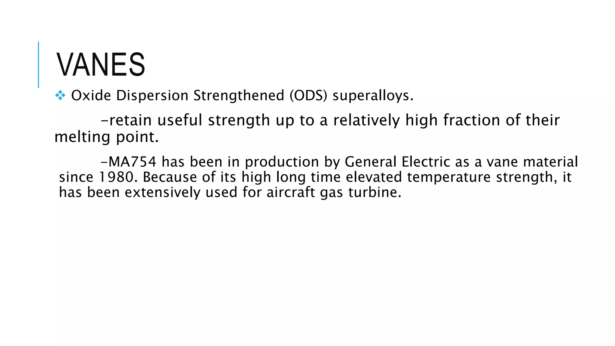 Materials used in gas turbine | PPTX