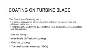 Materials used in gas turbine | PPTX