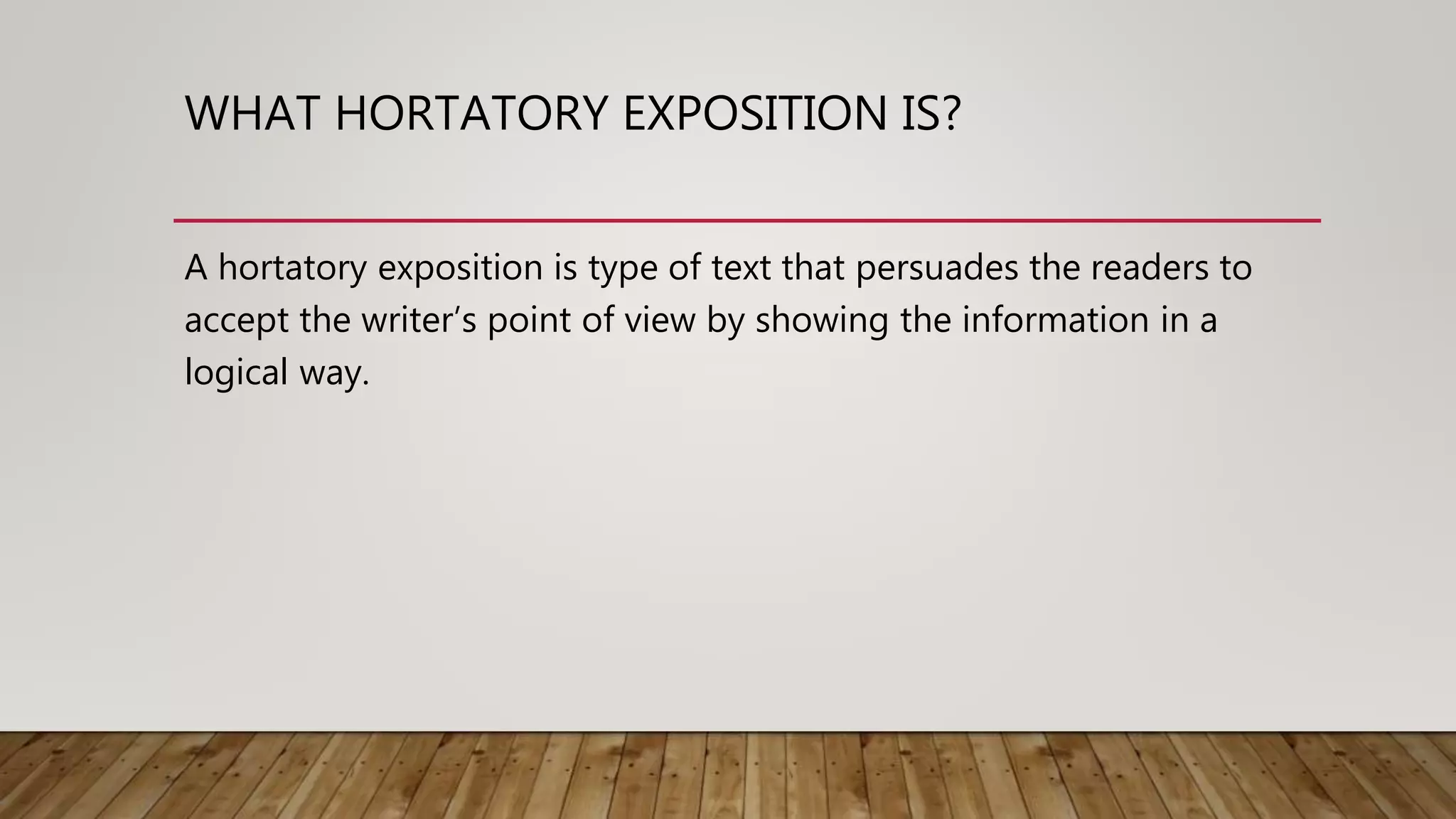 Material teaching hortatory_exposition[1] | PPTX