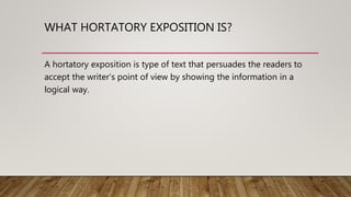 Material teaching hortatory_exposition[1] | PPTX