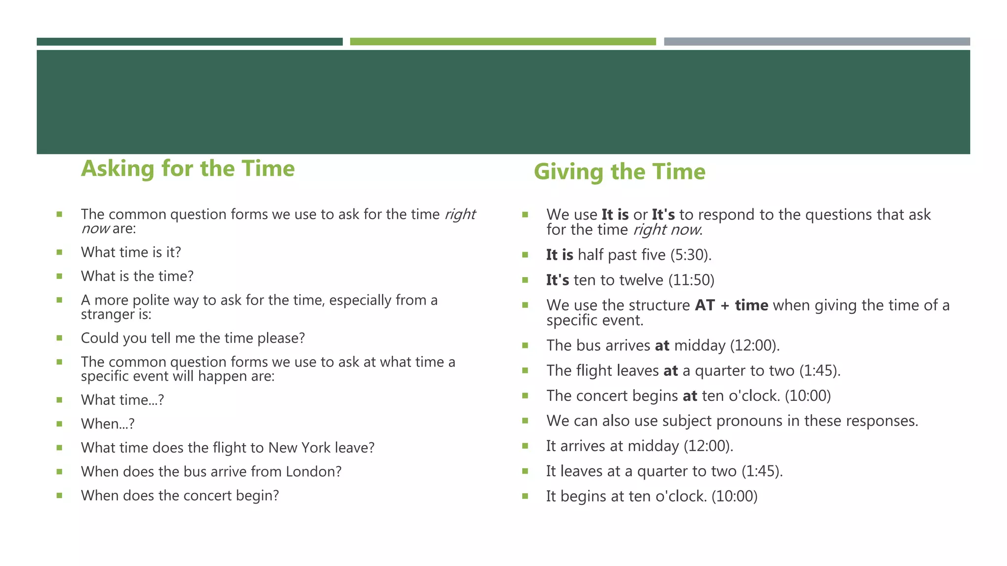Material teaching what time is it | PPTX