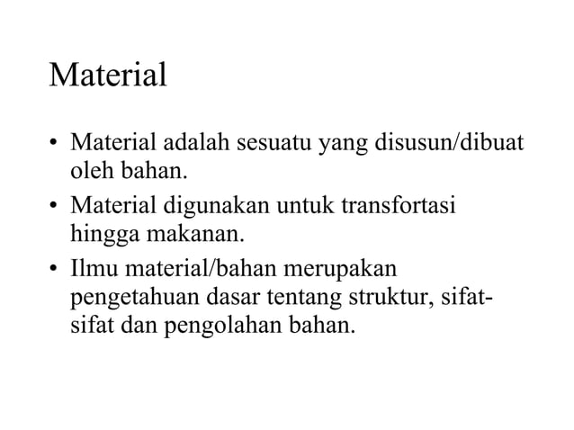 Material Teknik | PPT